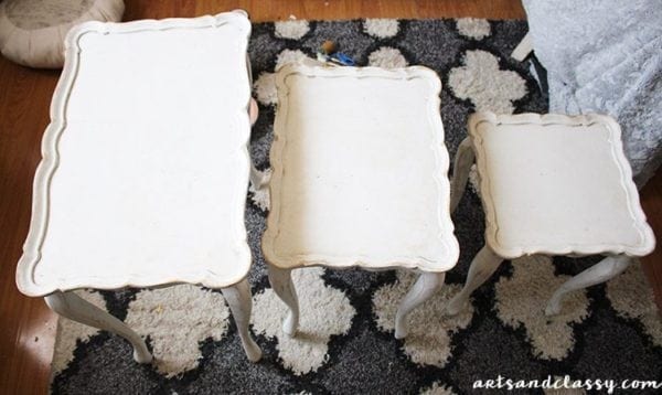 My Nesting Tables DIY Stencil Makeover – Arts and Classy