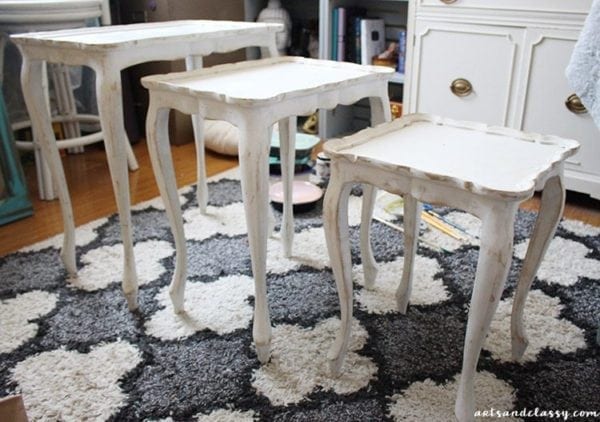 My Nesting Tables DIY Stencil Makeover – Arts and Classy