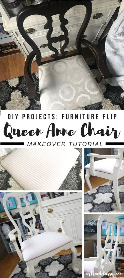 DIY Projects - Queen Anne Chair Gets a Shabby Chic Makeover – Arts and ...