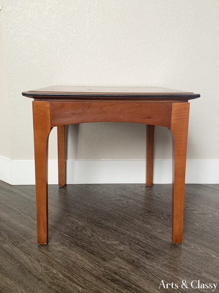 $11.99 Goodwill Find Side Table Stenciled Makeover – Arts and Classy