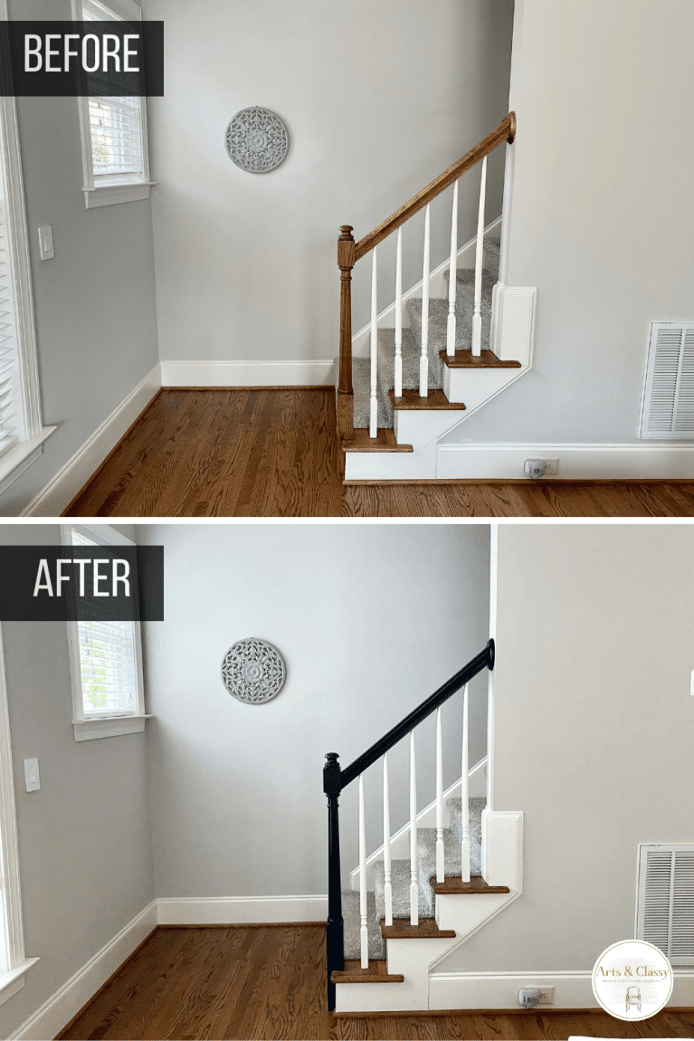 Incredible DIY Upgrade: How to Easily Paint Your Stair Railing and ...
