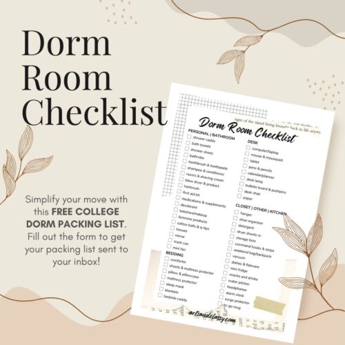 Ready for a College Dorm Makeover? Free Guide & Checklist! – Arts and ...