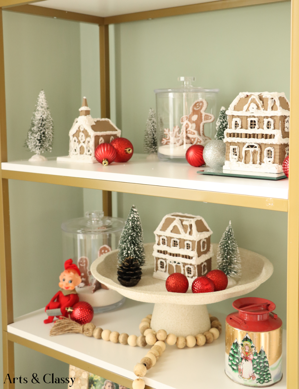 Faux Gingerbread House: A Dollar Tree Budget-Friendly DIY – Arts and Classy