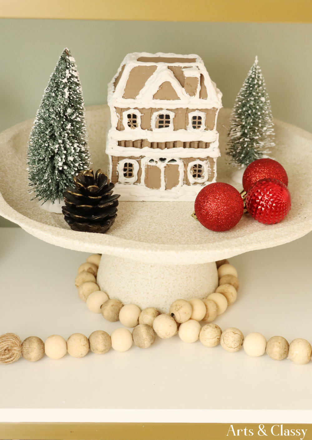 Faux Gingerbread House: A Dollar Tree Budget-Friendly DIY – Arts and Classy